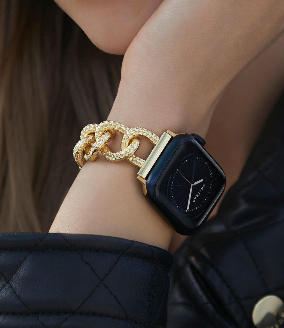 Brown Leather Apple Watch Rose Gold Case Band ⌚ Unstrap