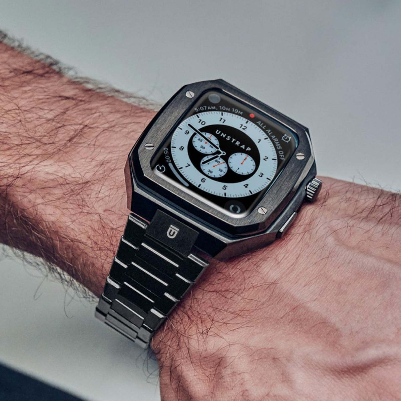 Stainless Steel Apple Watch Black Case Band ⌚ Unstrap