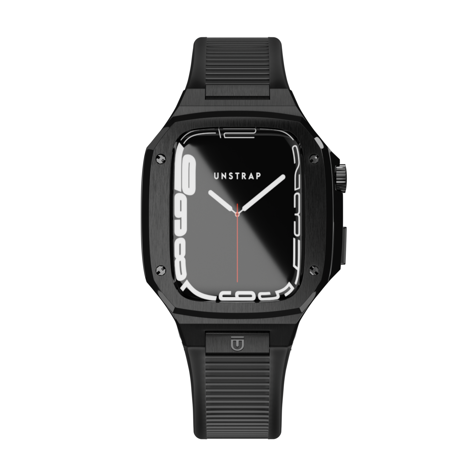 Rubber Apple Watch Total Black Case Band ⌚ Unstrap